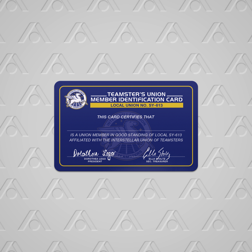 Teamsters Union ID Card – Anodyne Store
